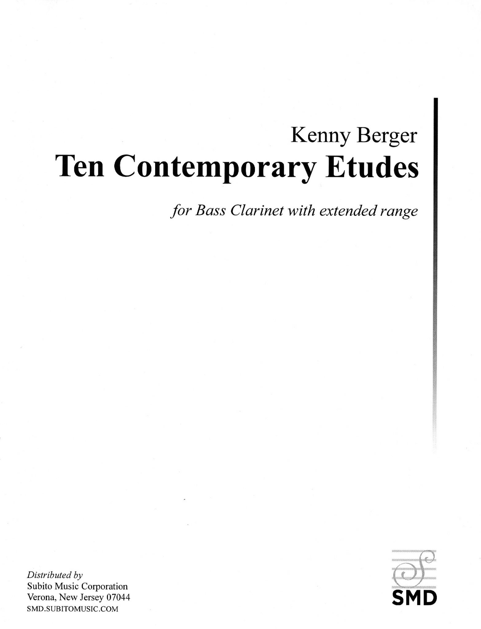 Etude and Method Books for Bass Clarinet – International Clarinet ...